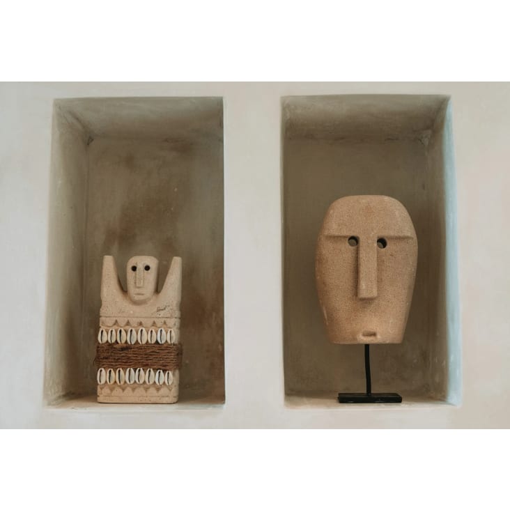 Statua di pietra arenaria su base metallica Sumba | Maisons du Monde