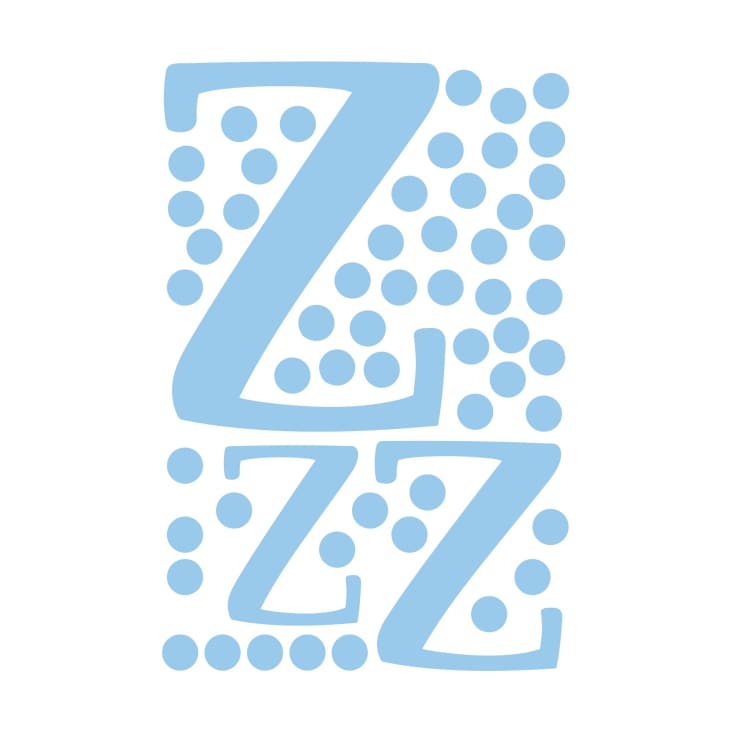 Zzz in adesivo decorativo blu cielo 19x29 cm | Maisons du Monde