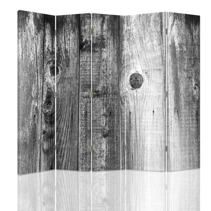 Biombo Black And White Wood - cm. 180x170 (5 paneles) | Maisons du Monde