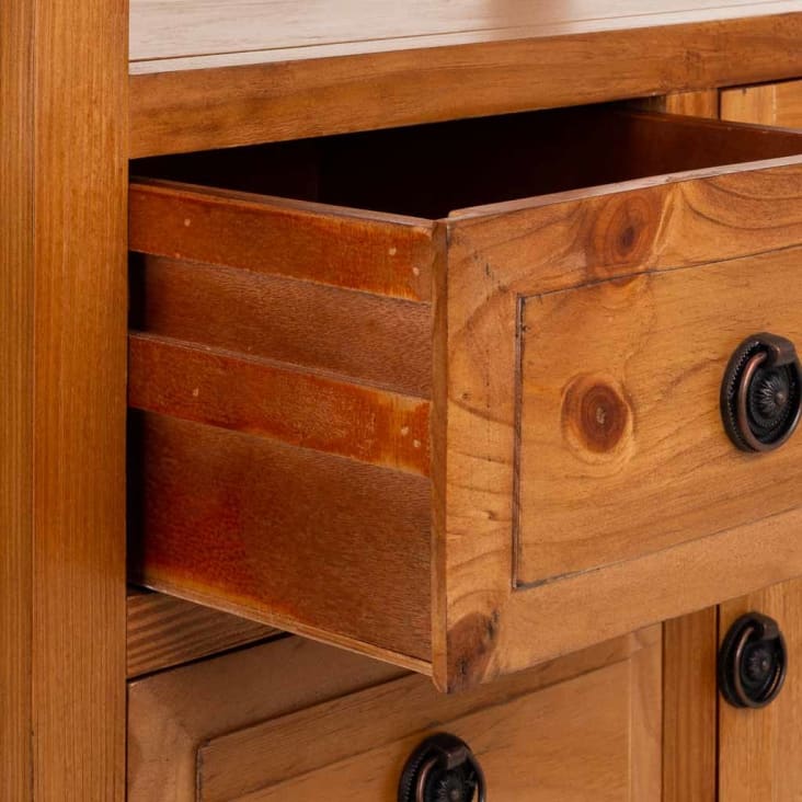 Aparador de madera 3 cajones 1 puerta | Maisons du Monde