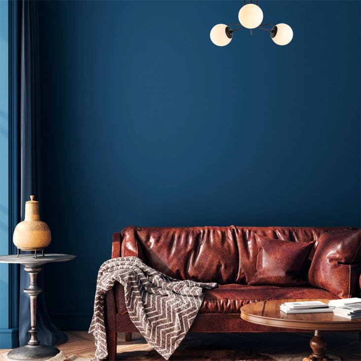 Plafón de techo sencillo negro 3 luces con esferas opal MARGA | Maisons ...