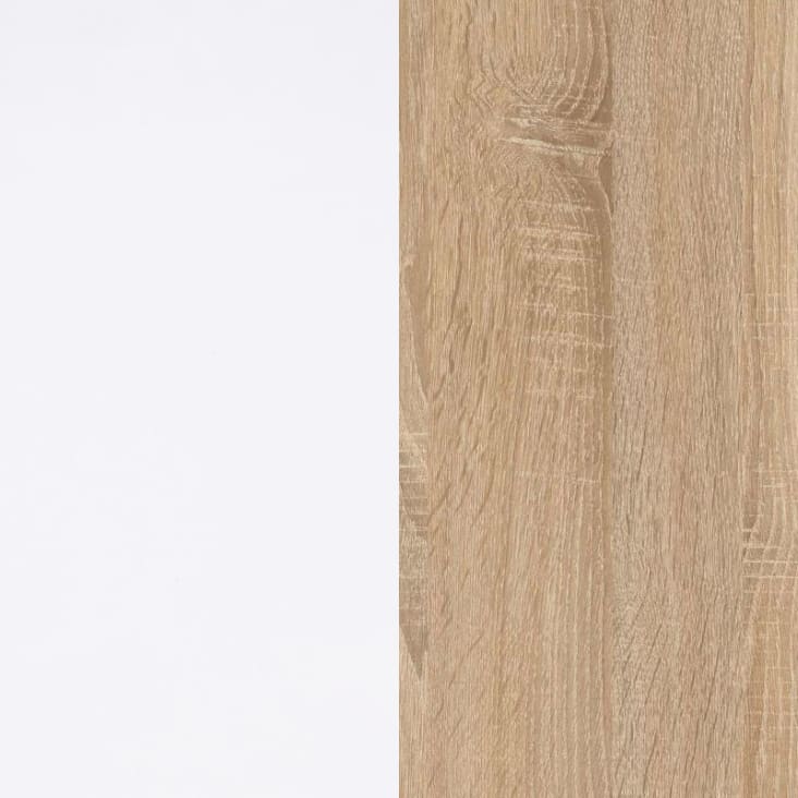 TV-Möbel mit 2 Nischen und 1 Tür mit seinem Wandregal - L135 cm - weiß Laura | Maisons du Monde