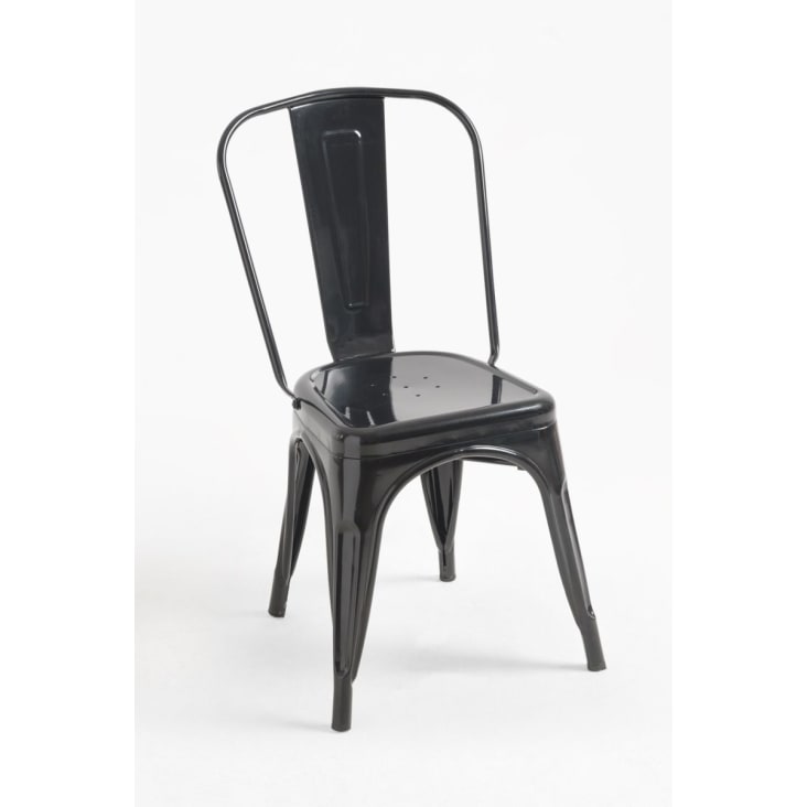 Pack 2 sillas color negro en acero reforzado Torix | Maisons du Monde