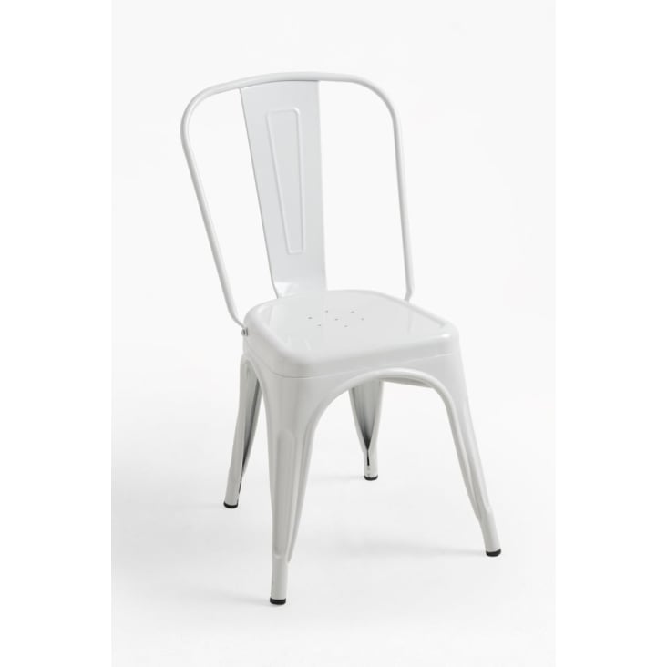 Pack 2 sillas color blanco en acero reforzado Torix | Maisons du Monde