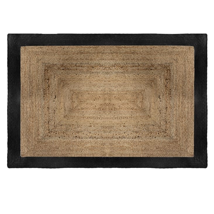 Tapis rectangle en jute noir 120x170cm | Maisons du Monde