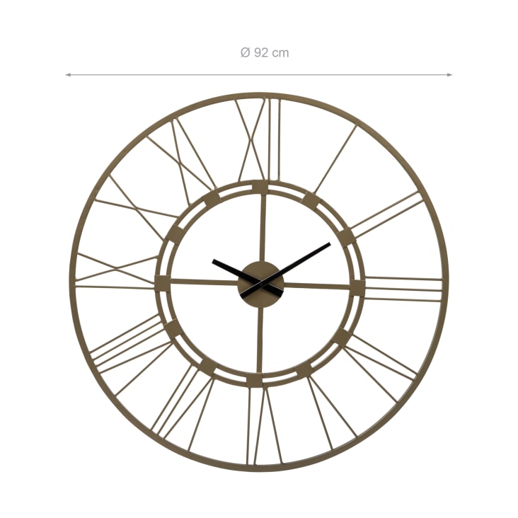 Reloj de pared redondo, Ø 85 x 5 cm, oro viejo, de hierro | Maisons du ...