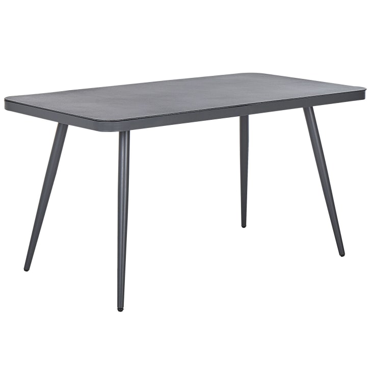 Mesa de jardín 4 personas de aluminio gris Lipari | Maisons du Monde