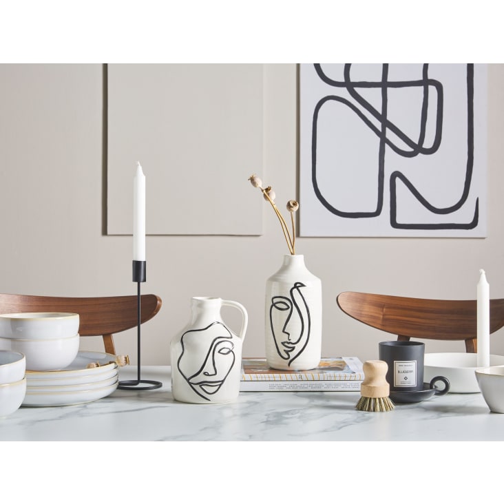 Blumenvase aus Keramik 19cm, weiß Agrinion | Maisons du Monde