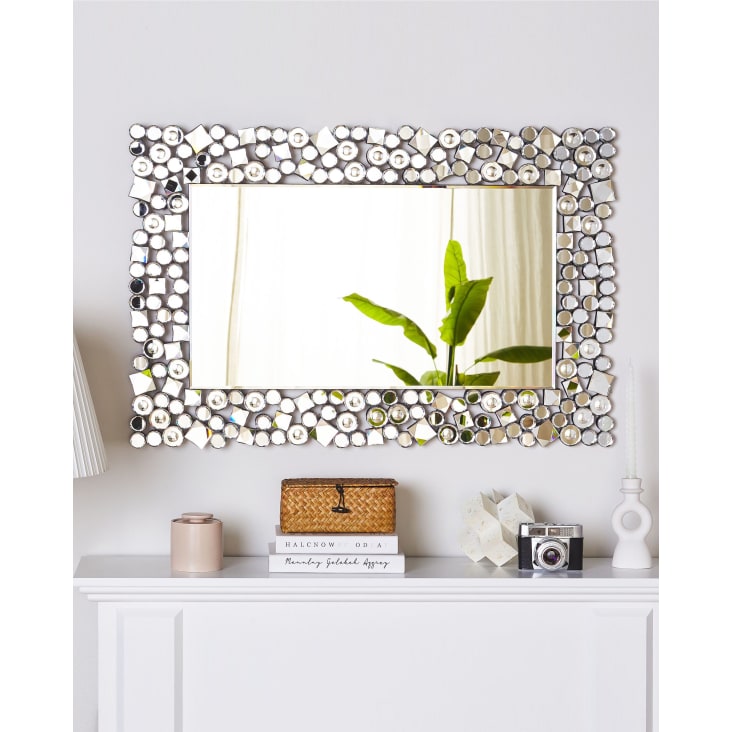 Espejo de vidrio plateado 90x60 Mernel | Maisons du Monde