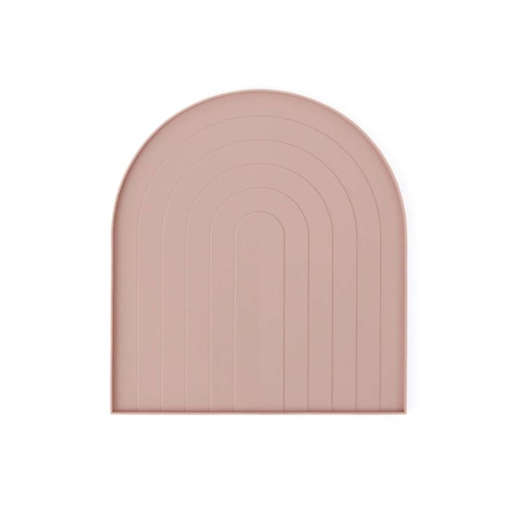 Plateau à vaisselle rose en silicone H1,2x40,5x36,7cm Dish | Maisons du ...