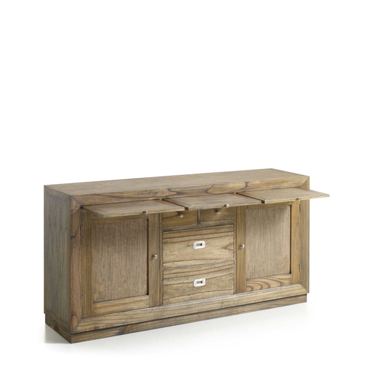 Credenza in legno di mindi beige L 160 cm Merapi | Maisons du Monde