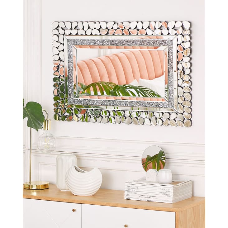 Espejo de vidrio plateado 90x60 Pabu | Maisons du Monde