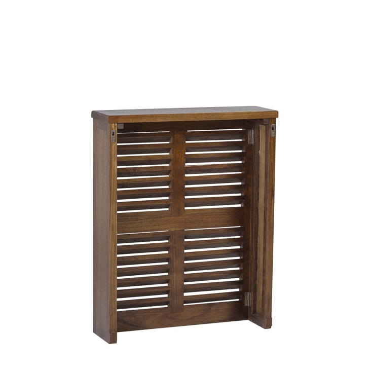 Tapa de radiador de madera de mindi marrón anch. 60 cm Star | Maisons ...