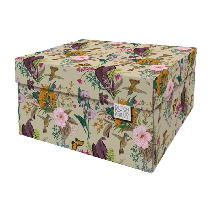 Boite de rangement botanical 39,5x32x21cm en carton multicolore ...