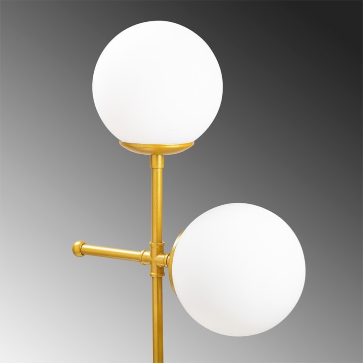 Lampe Gold Weie Kugeln