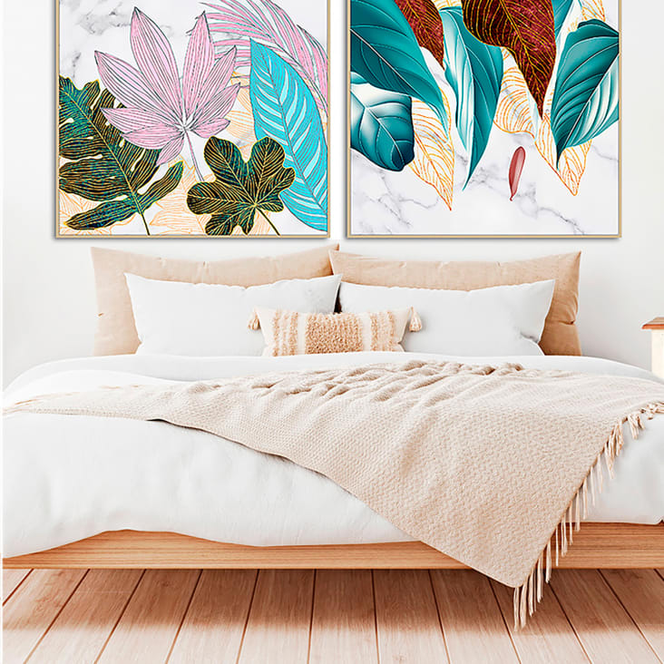 Tableau en bois mdf multicouleur 80x3x80 cm ZALI | Maisons du Monde