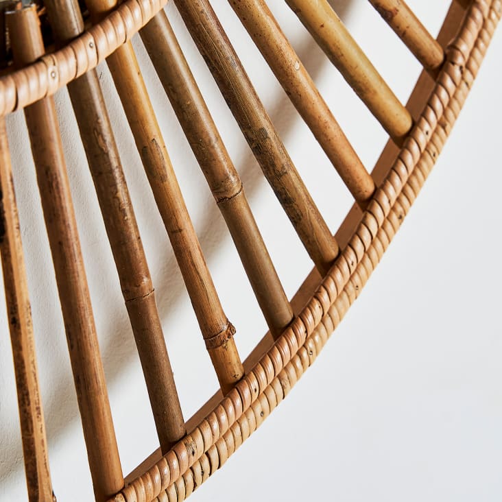 Espejo de bambú en color marrón de 90x4x90cm ARTEAGA | Maisons du Monde