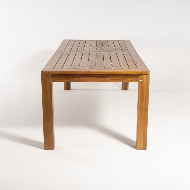 Mesa de jardín rectangular de madera de teca 240x100x77-79 cm | Maisons du Monde