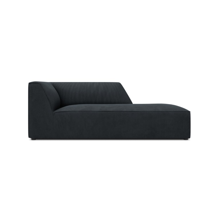 1-Sitzer Liegesofa links aus Cord, schwarz Ruby | Maisons du Monde