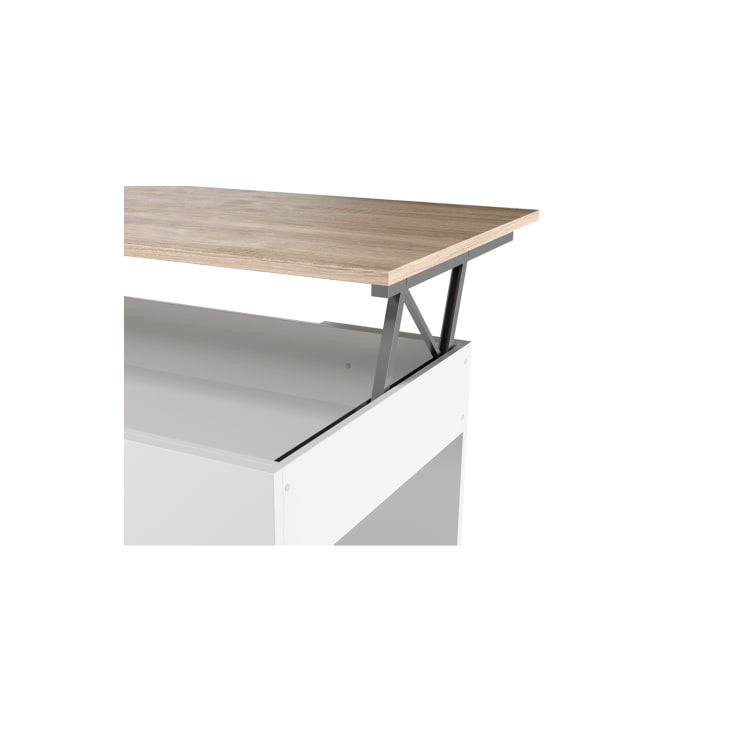 Mesa de centro con tapa elevable l100 cm - blanco Gotham | Maisons du Monde