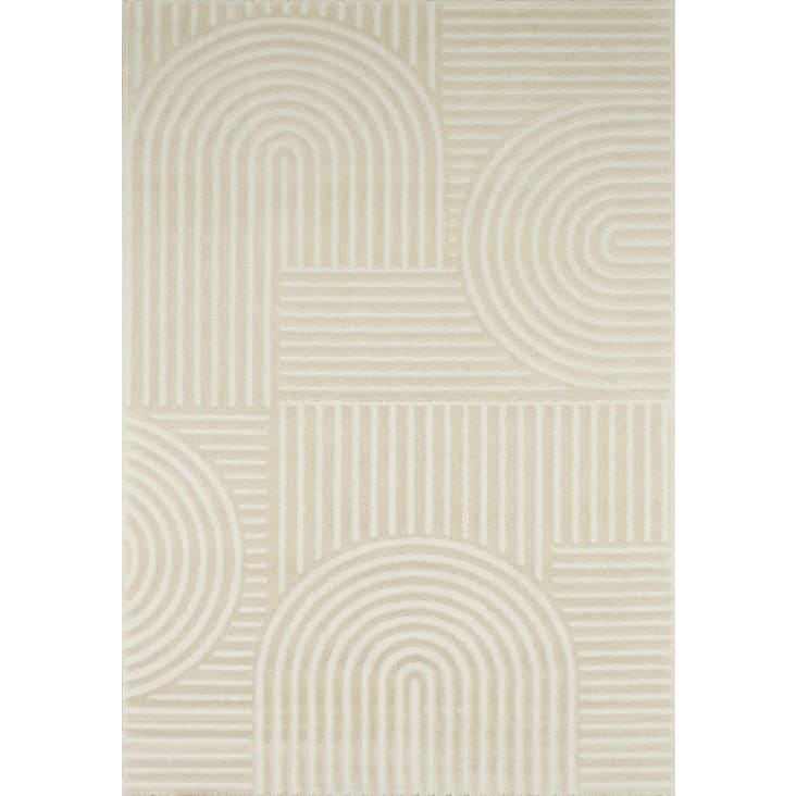 Tapis motif arc relief crème - 120x160 BIANCA | Maisons du Monde