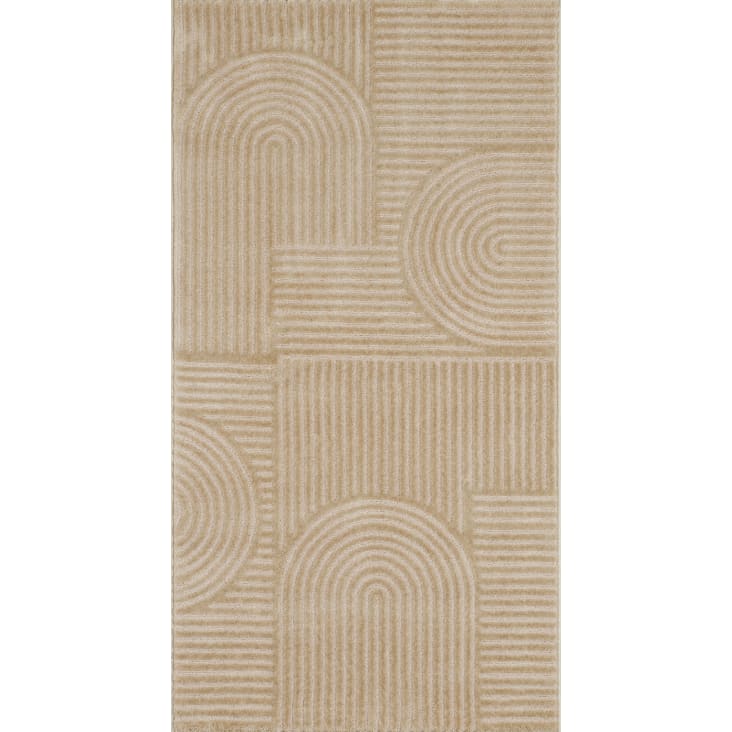 Tappeto beige con motivo ad arco rialzato - 80x150 BIANCA | Maisons du ...