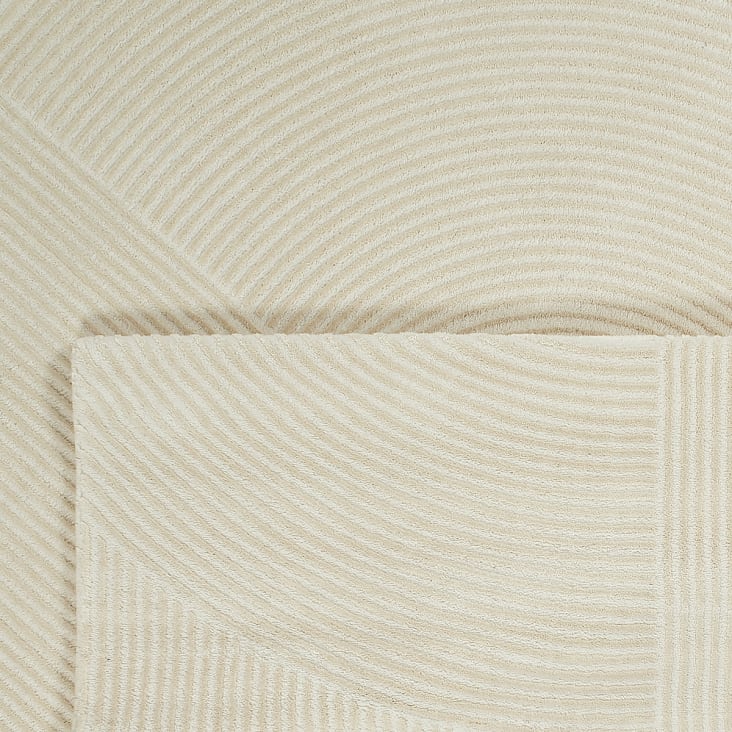 Cremefarbener Teppich mit Reliefmuster - 120x160 BIANCA | Maisons du Monde