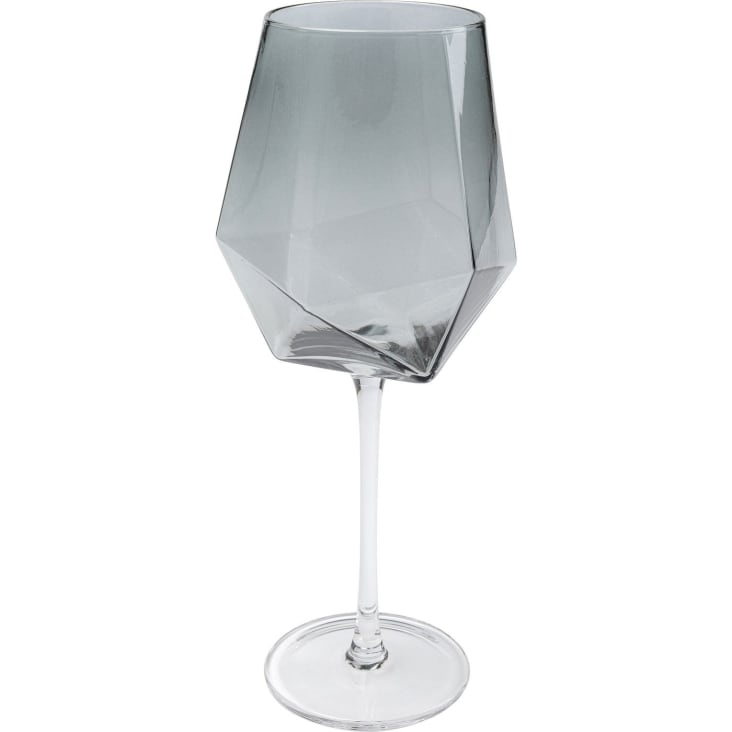 Juego de 4 - Copa de vino de cristal ahumado Diamond | Maisons du Monde