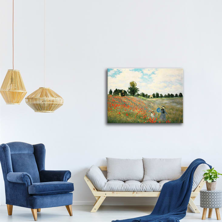 Stampa su tela - Campo Di Papaveri - Claude Monet cm. 50x70 | Maisons ...