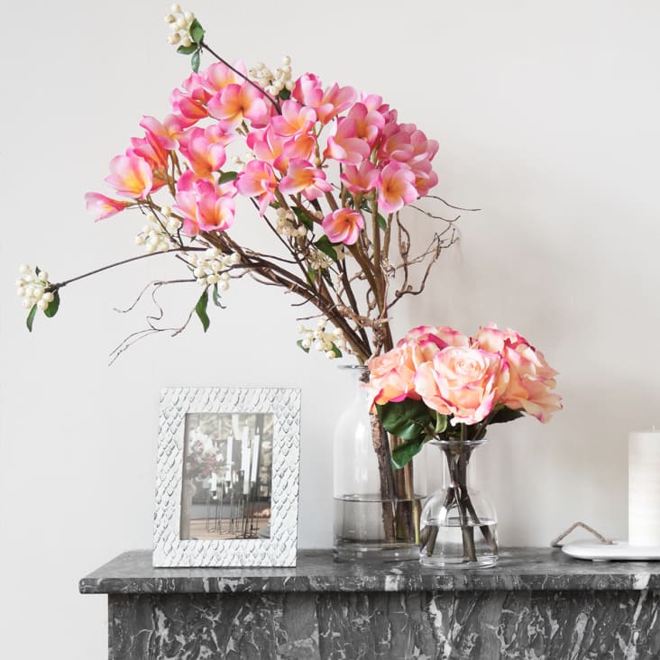 Tallo de rosa artificial rojo anaranjado h57 Sarah | Maisons du Monde