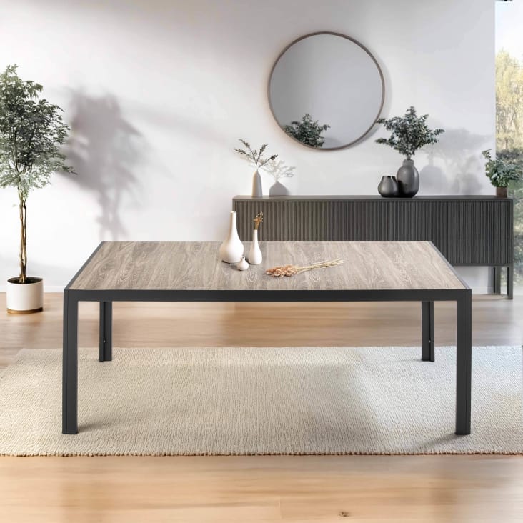 Mesa de comedor de aluminio y cerámica Tivoli | Maisons du Monde