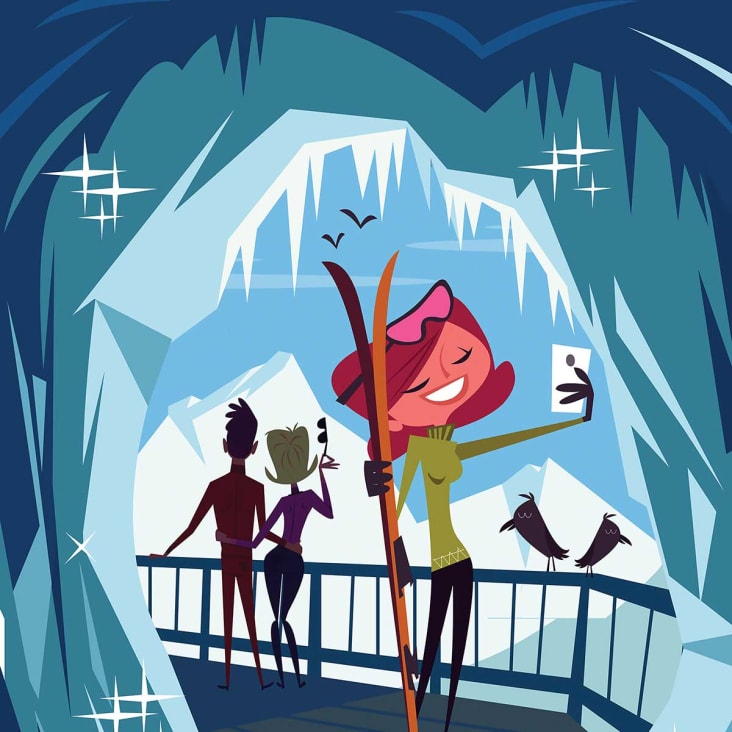 Break table all'aiguille du midi Stampa su tela 40x60cm | Maisons du Monde