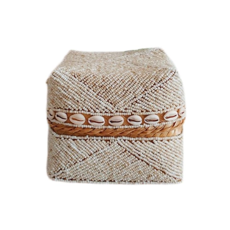 Scatola decorativa in bambù e conchiglie, beige 20x17 cm PERLA ...