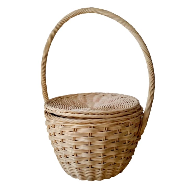Panier en osier naturel 30x24x50 cm RATAN | Maisons du Monde