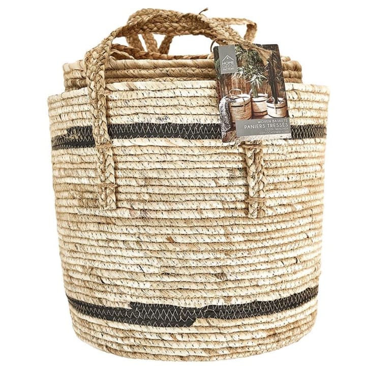 Lot de 3 paniers en fibre de maïs beige | Maisons du Monde