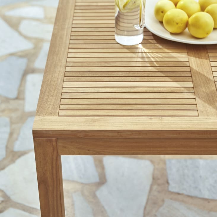 Table de jardin en teck massif 6/8 pers. Teo | Maisons du Monde