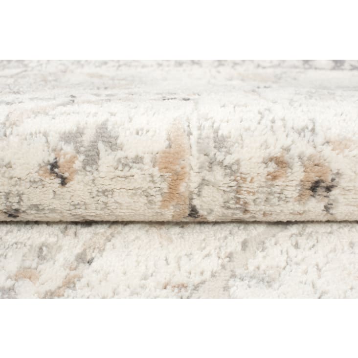 Tappeto da soggiorno classico beige crema grigio fiori 200x300 VALLEY ...