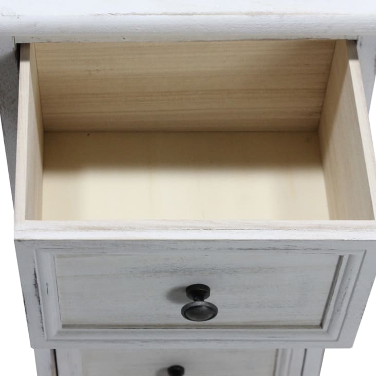 Cassettiera maioliche con 4 cassetti in legno bianco e grigio | Maisons ...