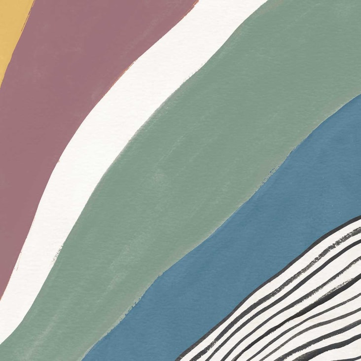 Cuadro retro colorida iv impresión sobre lienzo 30x45cm | Maisons du Monde