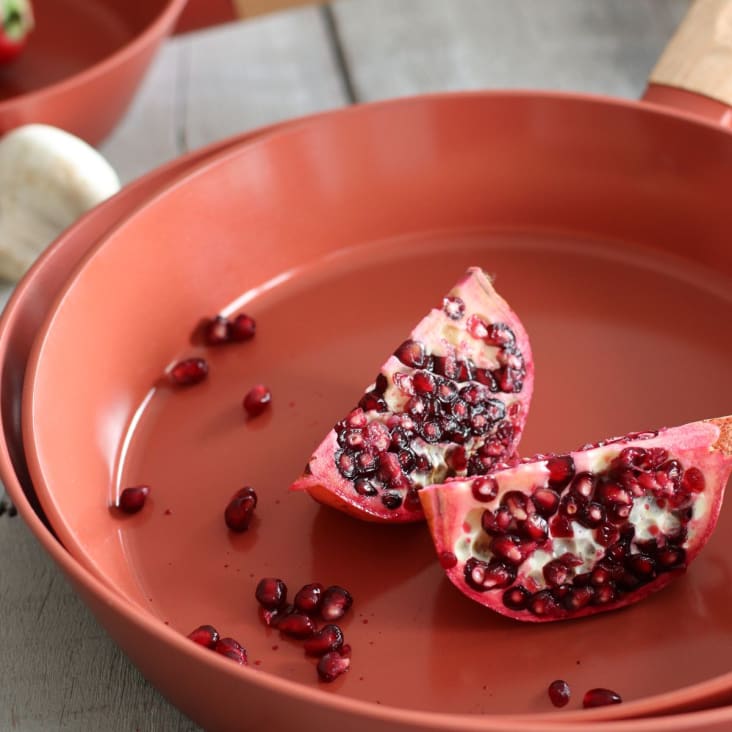 Poêle en revêtement céramique paprika 28cm - tous feux Ector | Maisons ...