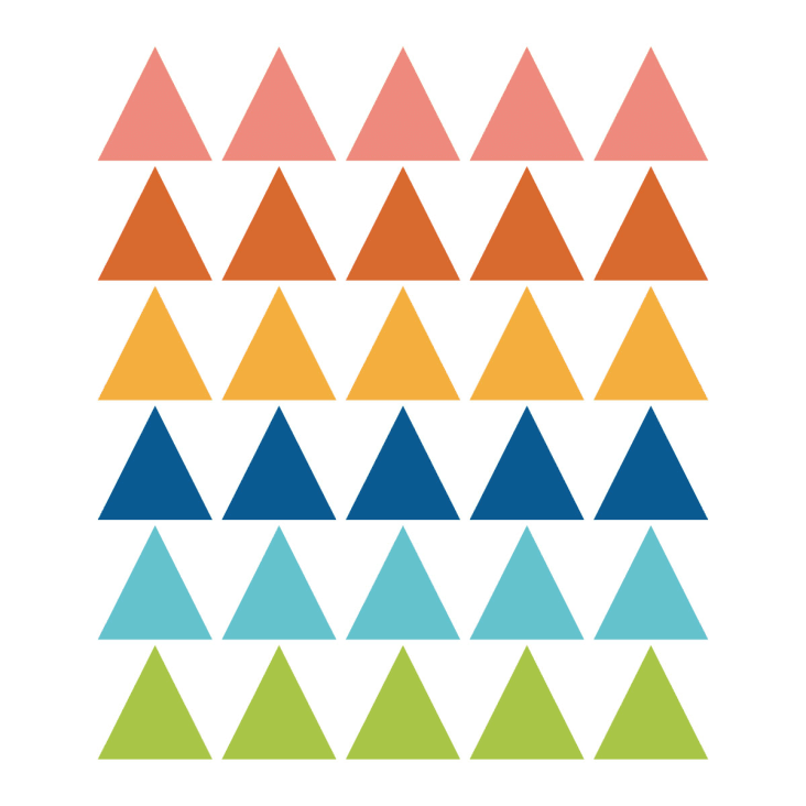 Stickers adesivi in vinile triangoli multicolor TRIANGLES1 | Maisons du ...