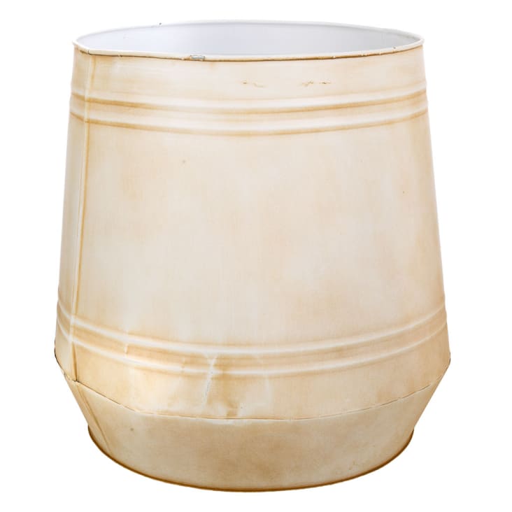 Macetero de metal beige 30xd26x31h cm t:30cm | Maisons du Monde