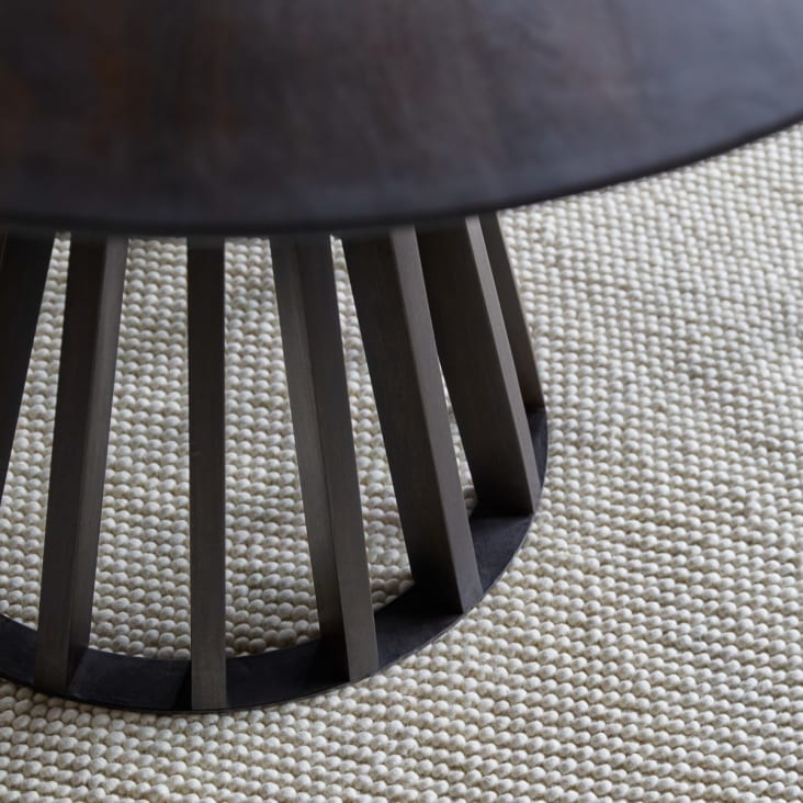 Table ronde en manguier massif et métal 5 pers Greco | Maisons du Monde