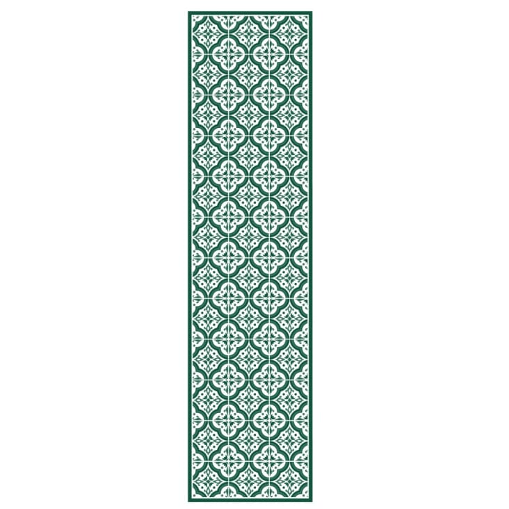 Tappeto in vinile verde bosco 50x200 cm LISBONA | Maisons du Monde