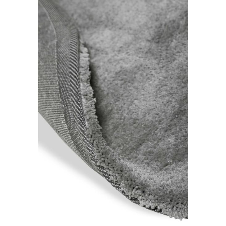 Moderner Hochflor Teppich rund grau, Wohn-, Schlafzimmer 120 rd. Emilia ...