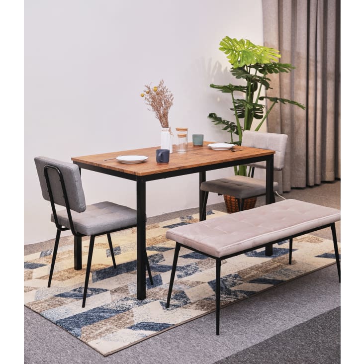 Esstisch (4-6 Personen) aus Metall und Holz Braun | Maisons du Monde
