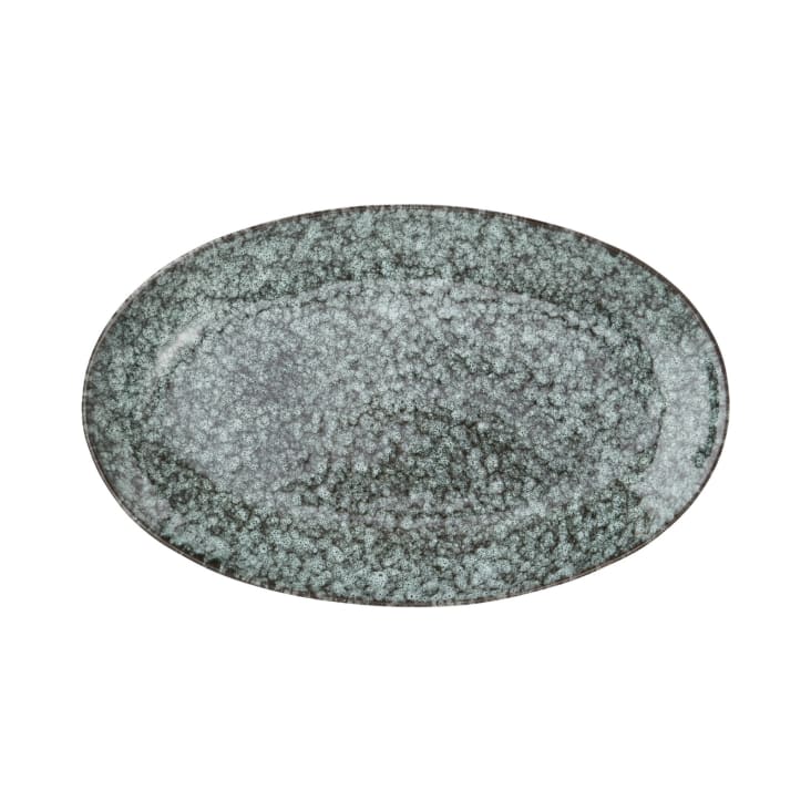 Piatto da portata in ceramica blu-verde Dot | Maisons du Monde