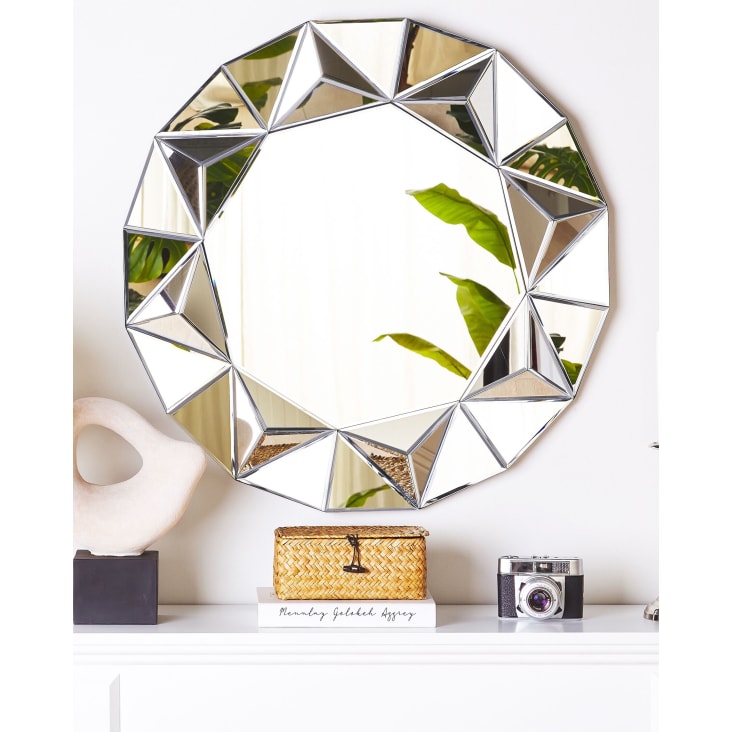 Espejo de vidrio plateado 70x70 Habay | Maisons du Monde