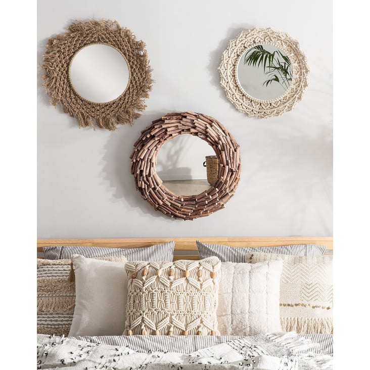 Espejo de madera madera clara 56x56 Kayenta | Maisons du Monde