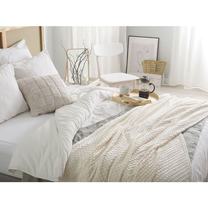 Coperta 150 x 200 cm Bianco sporco Samur | Maisons du Monde